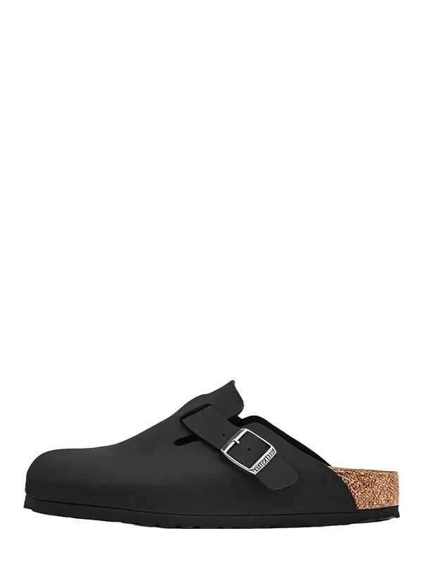 BIRKENSTOCK Vegan Birkibuc Boston Clogs - Black
