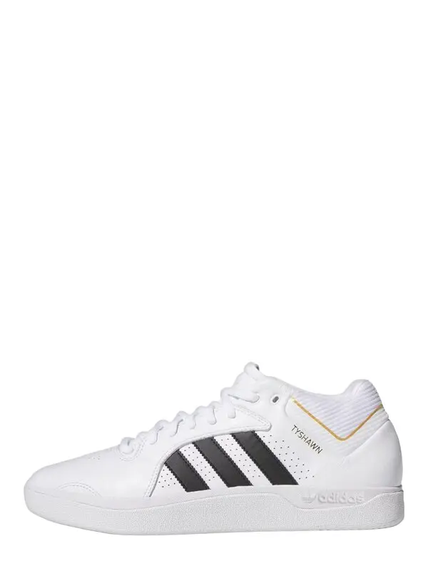 Adidas Tyshawn Remastered Lace-up Sneakers - Cloud White/core Black/gold Metallic