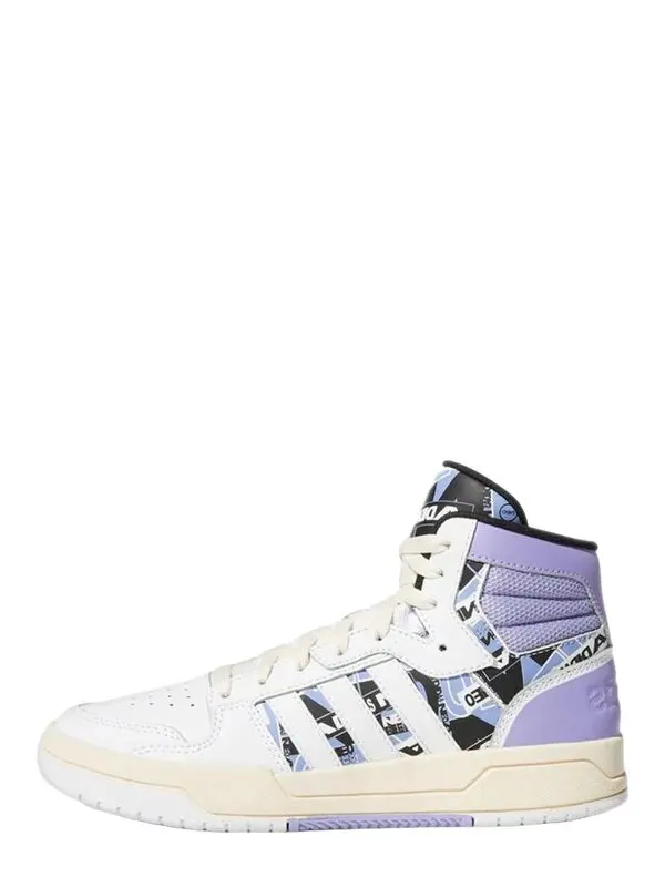 Adidas Neo Entrap Mid High Top Sneakers - White/purple