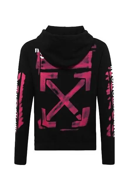 Off-White Stencil Arrow Hooded Sweatshirt - Black