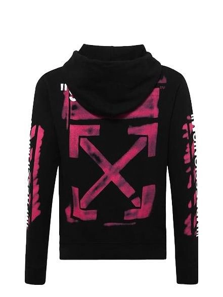 Off-White Stencil Arrow Hooded Sweatshirt - Black