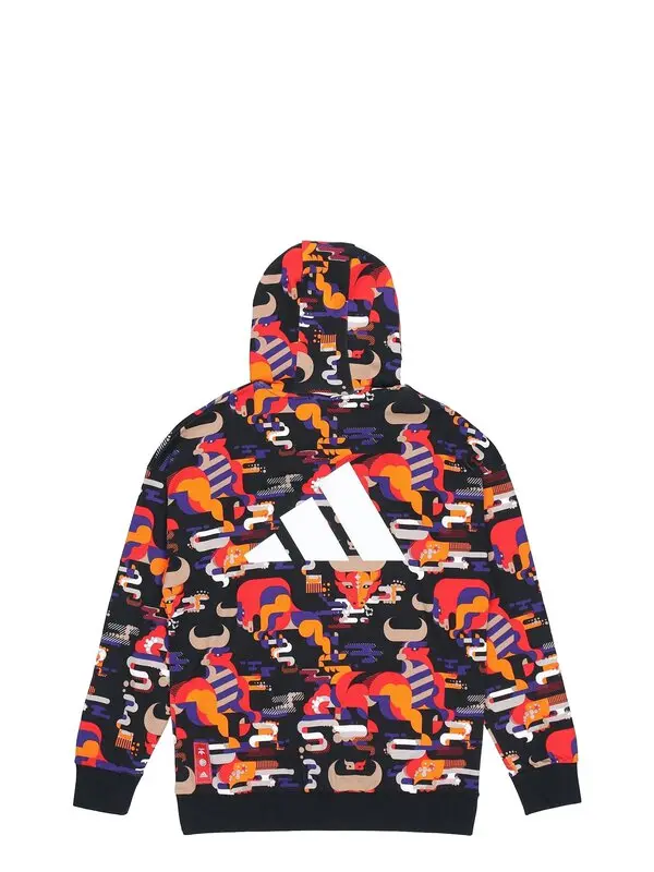 Adidas Cny Gfx Hs Aop Hoodie - Light Red