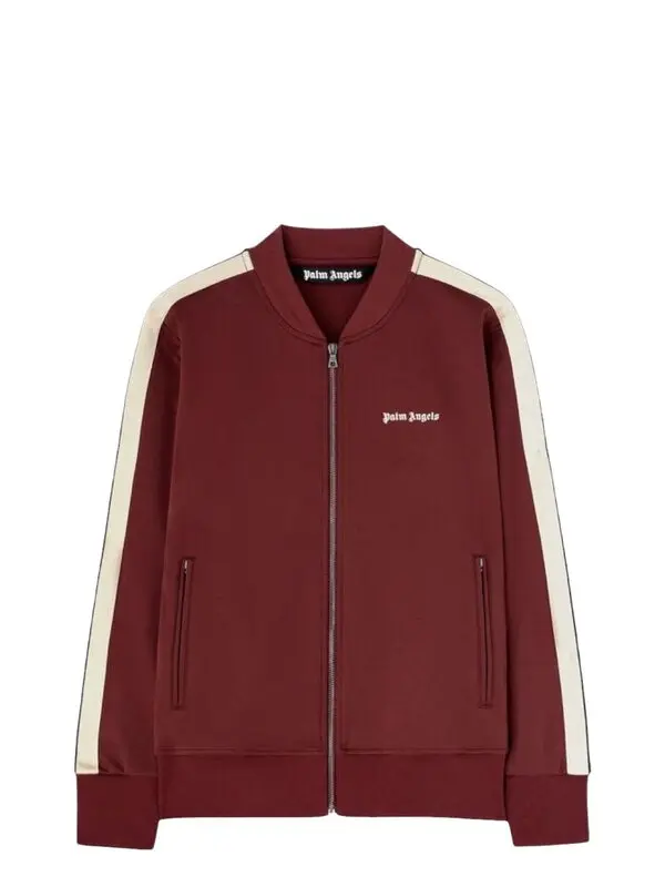 Palm Angels Classic Logo Bomber Track Jacket - Burgundy