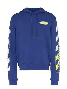 Off-White Spilt Logo Slim Hoody - Blue