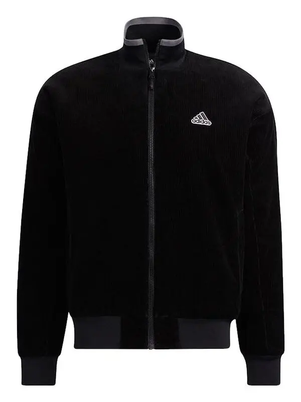 Adidas Corduroy Stand Collar Zip-up Jacket - Default Color