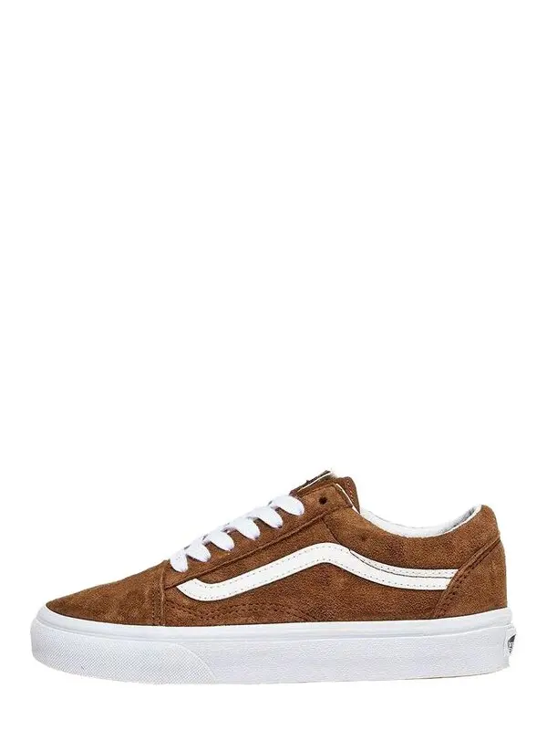 VANS Old Skool Pig Suede Sneakers - Brown/white