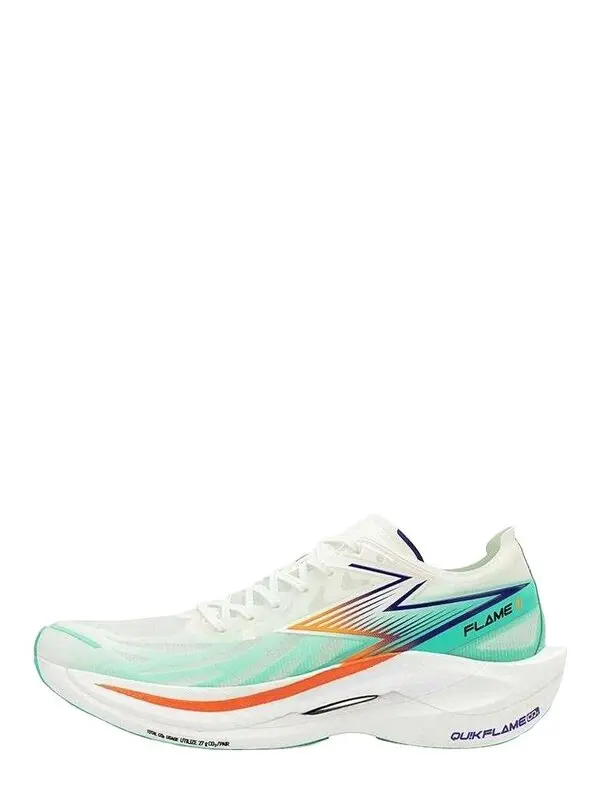 361 DEGREES X Qu!k Foam Flying Flame 2 Sneakers - White/green/black