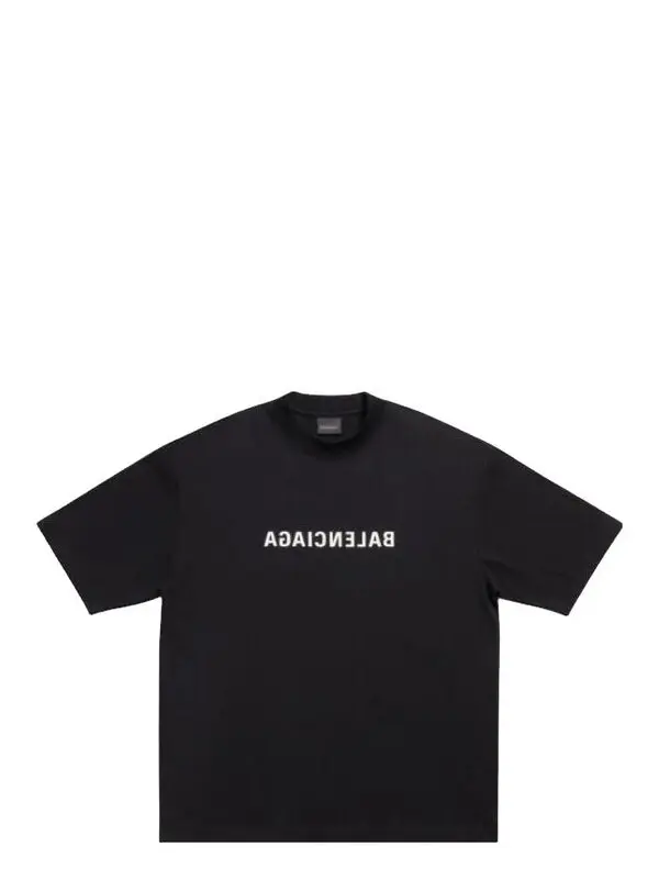 Balenciaga Mirror Logo T-shirt - Black