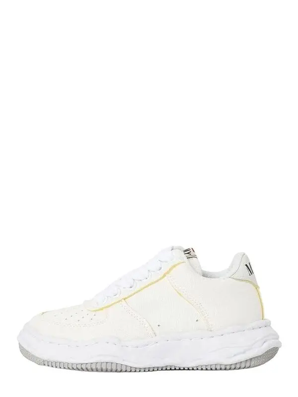 Mihara Yasuhiro Wayne Og Sole Canvas Low Top Sneakers - White/white