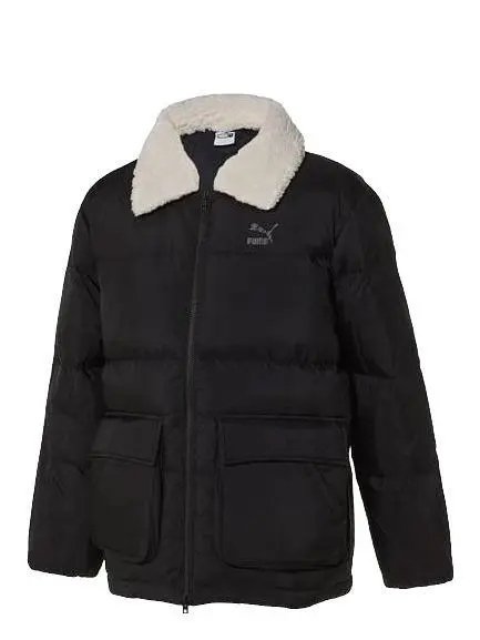 PUMA Shearling Down Jacket - Black