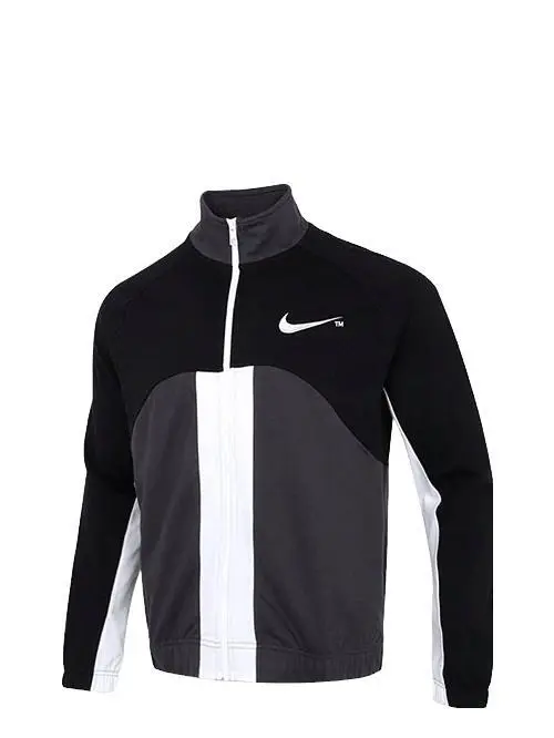 Nike Swoosh Contrast Stitch Knit Jacket - Black