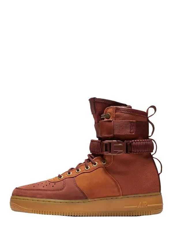 Nike Sf Air Force 1 Premium High Top Sneakers - Brown