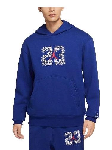 JORDAN Sport Fleece Knit Pullover Hooded Sports - Blue