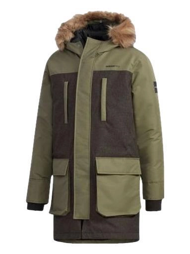 Adidas Hooded Down Parka - Khakibrown