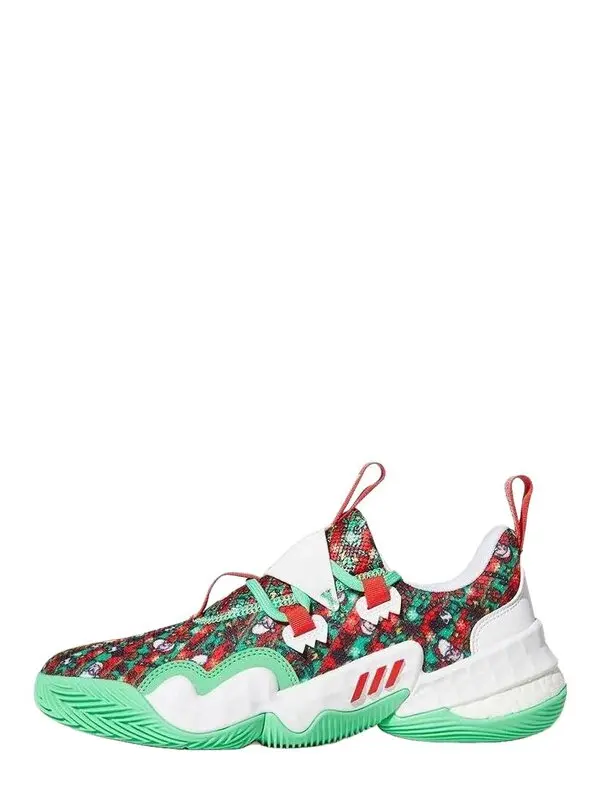 Adidas Trae Young 1 'christmas' Low Top Sneakers - Green/red