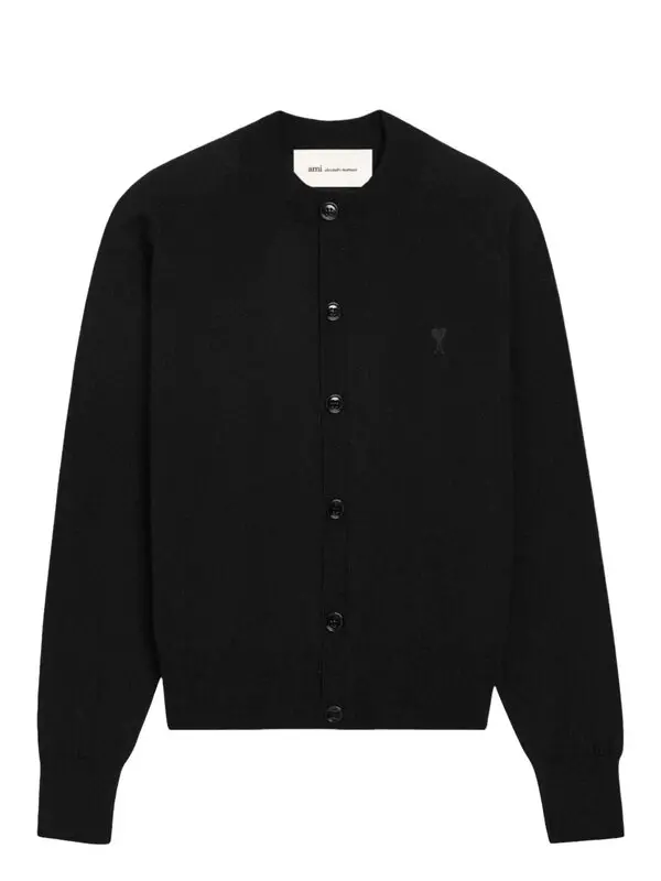 AMI Paris De Heart Cardigan - Black
