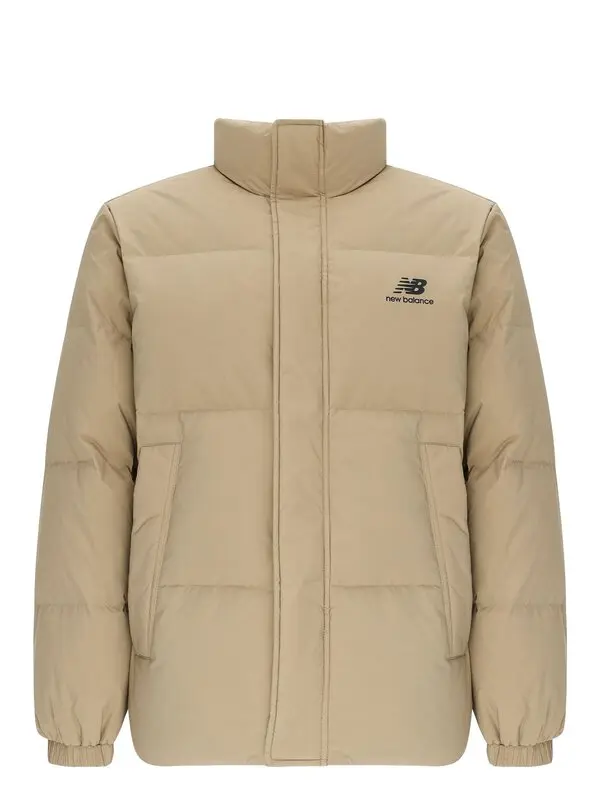 NEW BALANCE Logo Sports Down Jackets Asia Sizing - Beige
