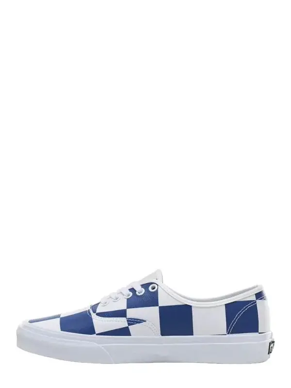 VANS Authentic Leather Check Sneakers - Blue/white