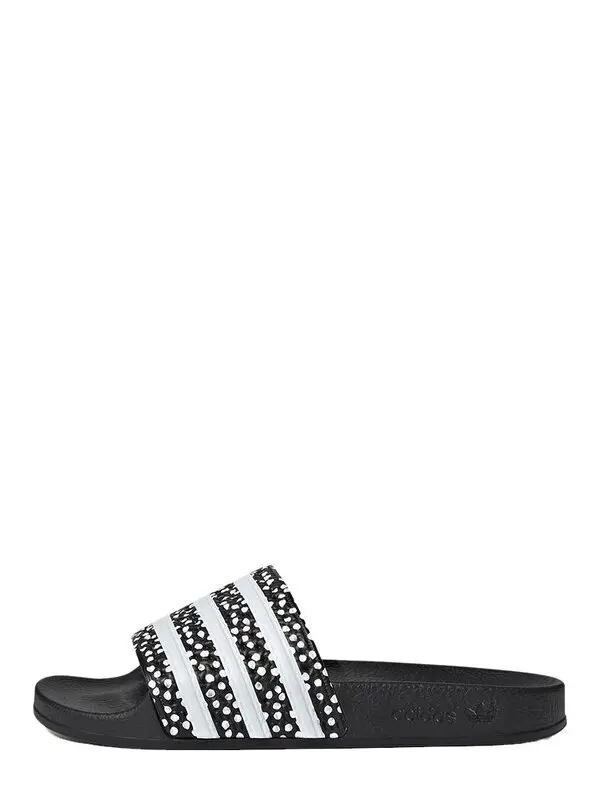 Adidas Adilette Polka-dot Slides - Black/white