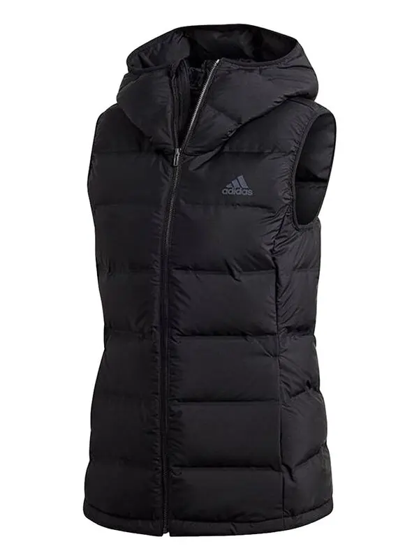 Adidas Padded Down Vest With Hood - Black