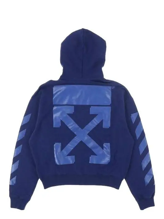 Off-White Arrow Pattern Logo Stripe Hoodie - Blue