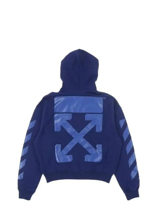 Off-White Arrow Pattern Logo Stripe Hoodie - Blue