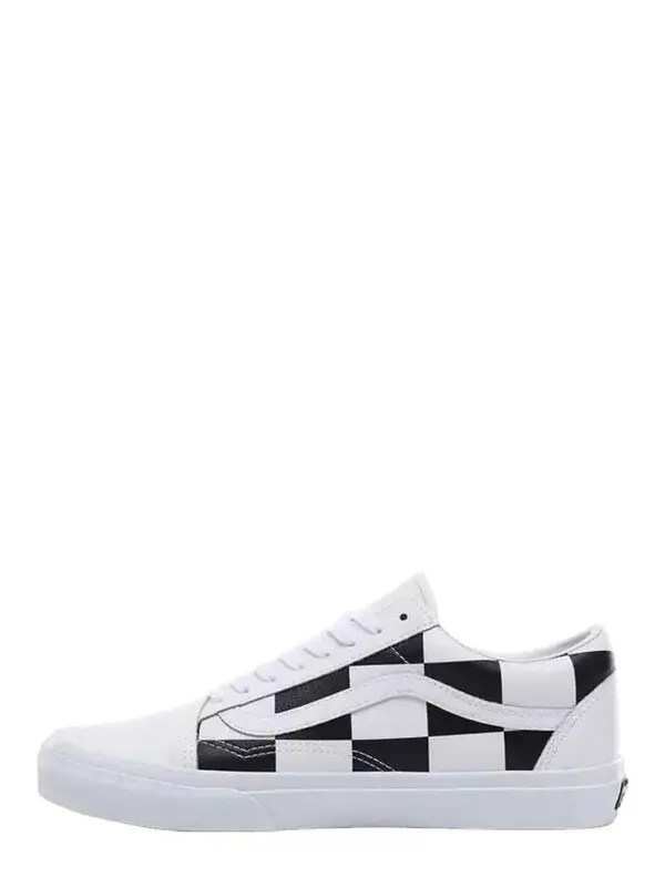 VANS Old Skool Leather Check Low Top Sneakers - Black/white