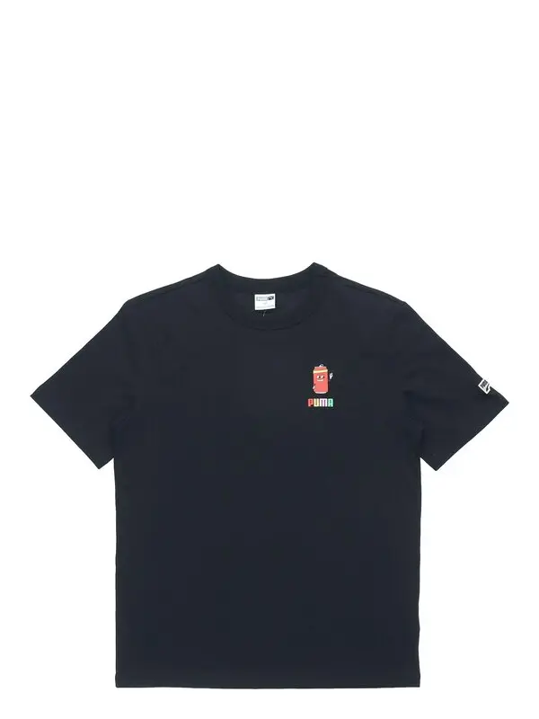 PUMA Sports Alphabet Printing Round Neck Short Sleeve Black - Default Color