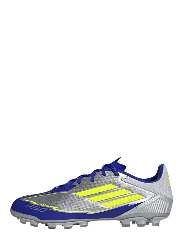 Adidas F50 League Messi Ag Soccer Cleats - Silver/blue/green