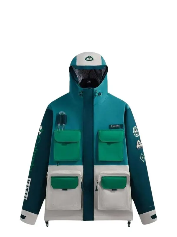 Kith X Columbia Ss24 Wind Anorak 'midnight - Teal
