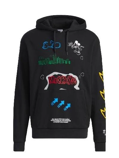 Adidas Originals X Disney Mickey Mouse Graphic Hoodie - Black