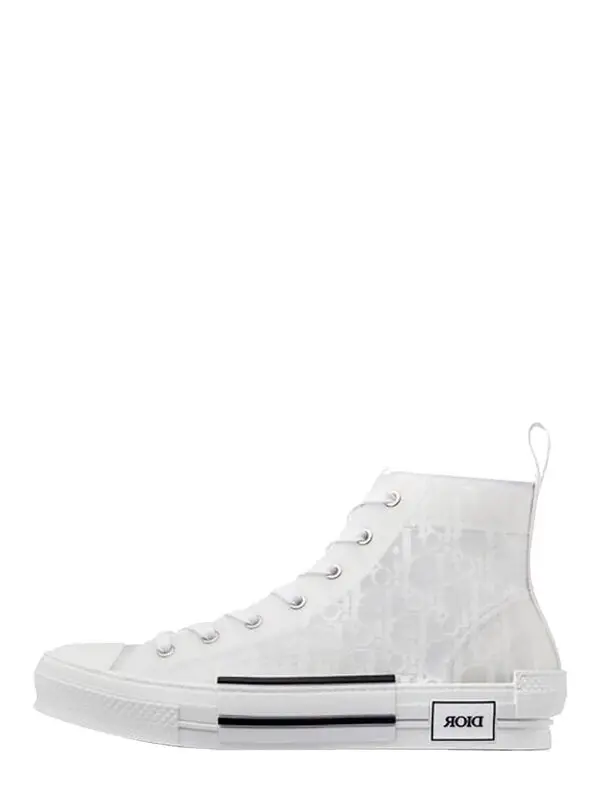Dior B23 Oblique High Top Sneakers - White/black