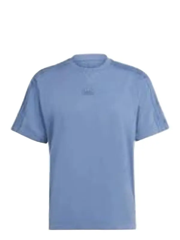 Adidas All Szn 3-stripes Garment Wash T-shirt Asia Sizing - Blue