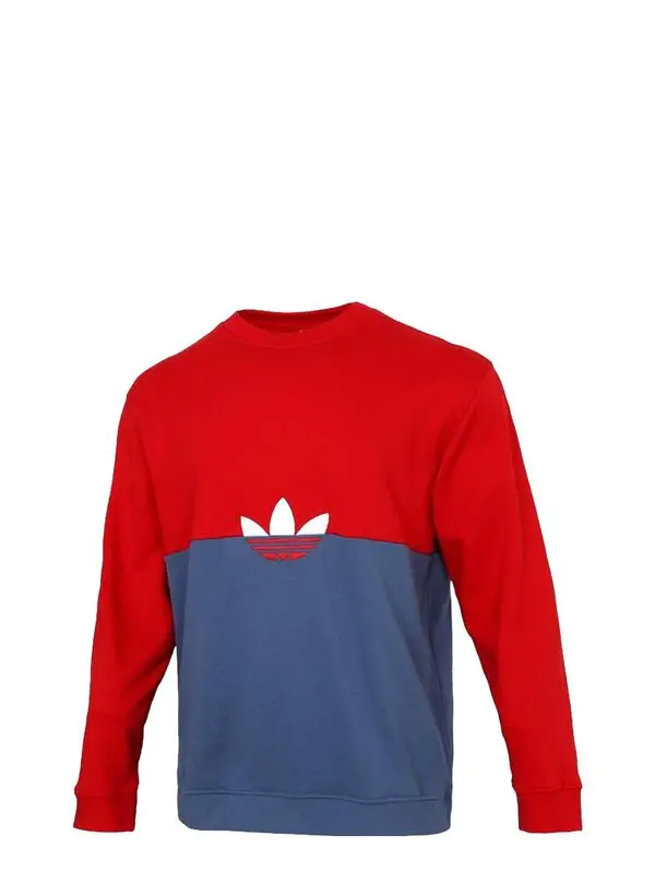 Adidas Originals Slice Trf Crew Logo Sweatshirt - Blueredmulti-color