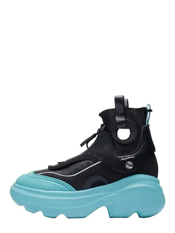 LI-NING Puff High Top Sneakers - Black/blue