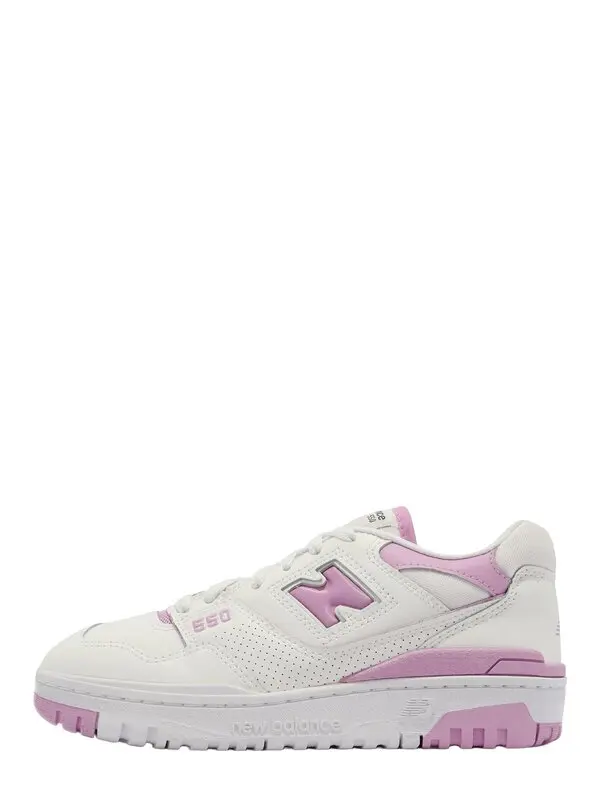 NEW BALANCE 550 Low Top Retro Sneaker - White/pink