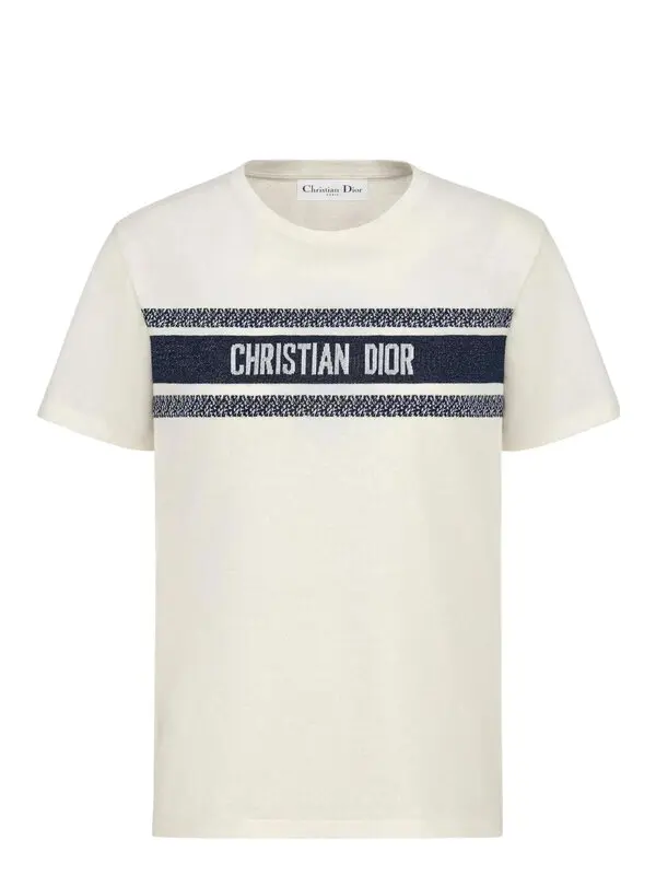 Dior Ss21 Casual Round Neck Pullover Short Sleeve - White
