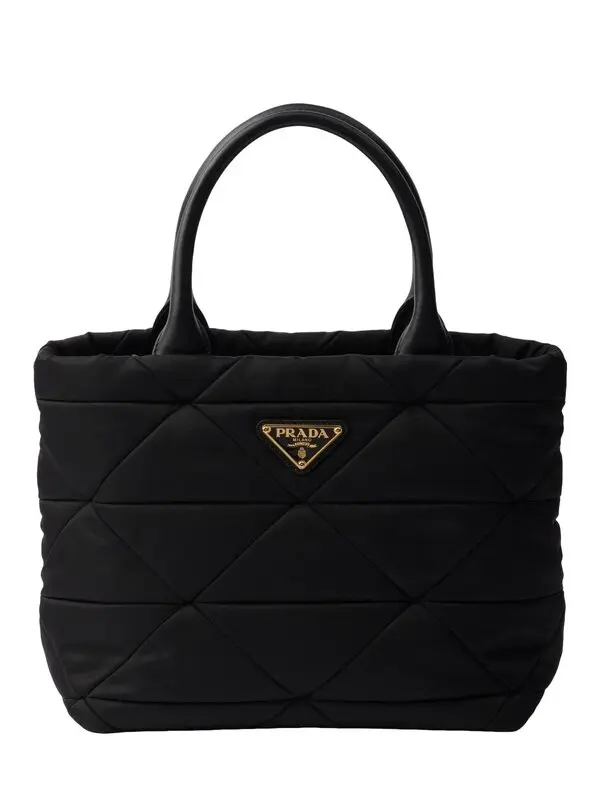 Prada Small Padded Re-nylon Tote - Black