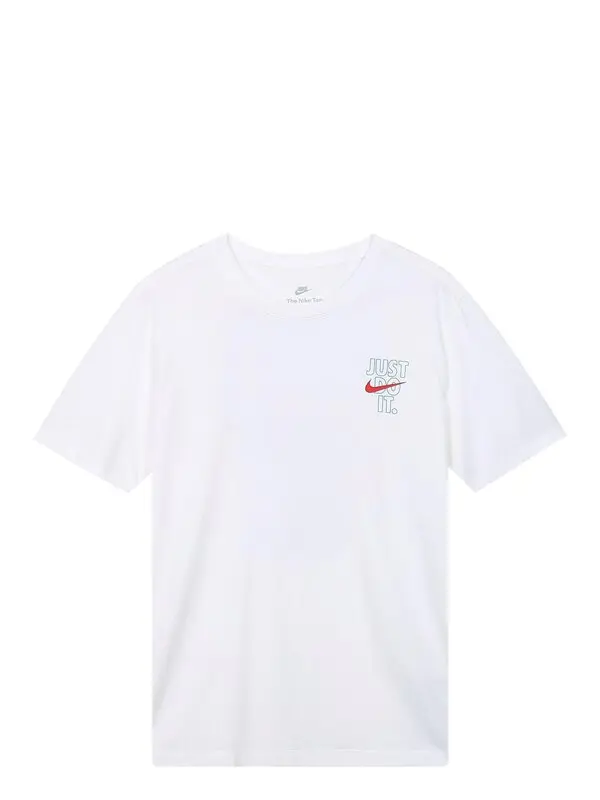 Nike As Nsw Gaokao Ss Tee Athleisure Casual Sports Alphabet Round Neck Short Sleeve White T-shirt - Multi-color