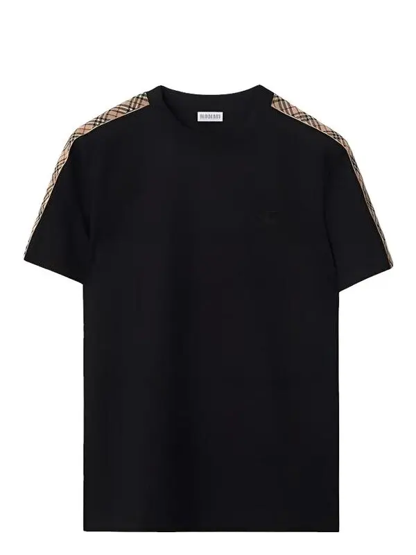 Burberry 26 Check Trim Cotton T-shirt - Black