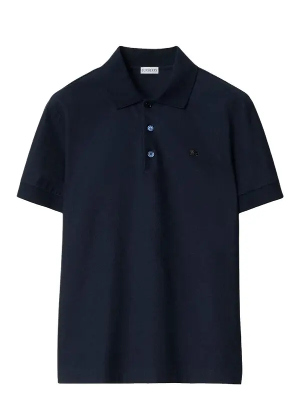Burberry 25 Metal Ekd Cotton Polo Shirt - Navy