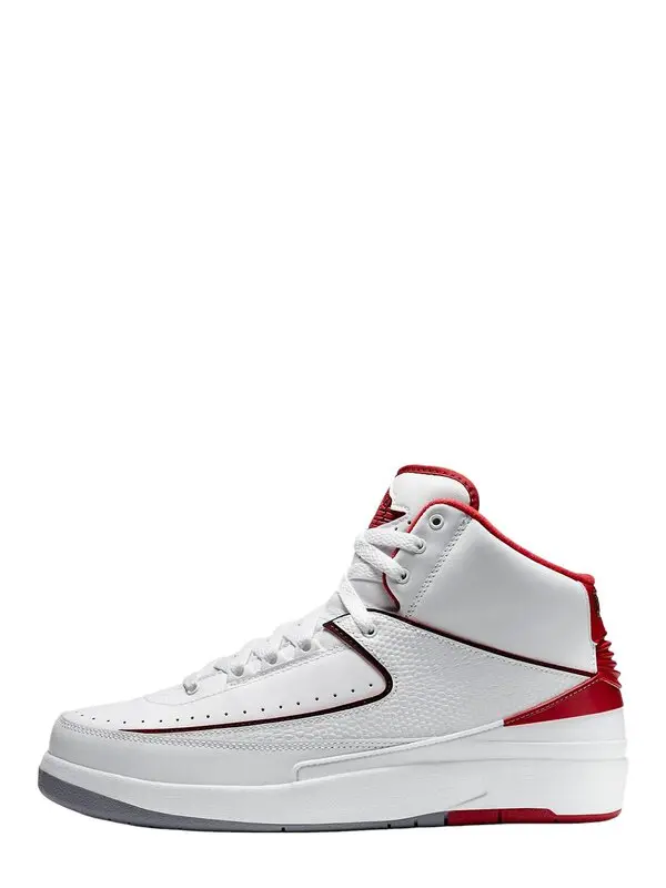 JORDAN 2 Retro "chicago Home" Mid Top Sneakers - White/black-vrsty Red-cmnt Gry