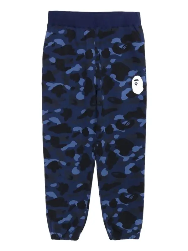 A BATHING APE Color Camo Wide Fit Sweat Pants - Navy