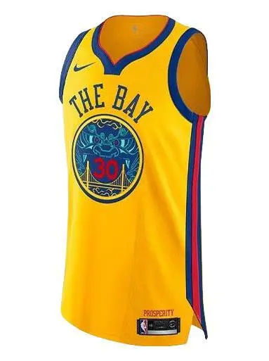 Nike Nba Golden State Warriors Stephen Curry Connected Jersey - Yellow