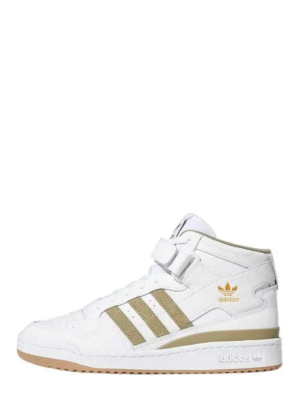 Adidas Forum Mid Sneakers - White/olive Green