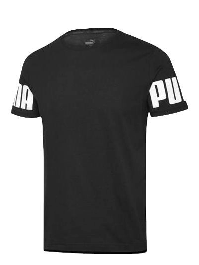 PUMA Rebel Cuff Printing Casual Short Sleeve - Black
