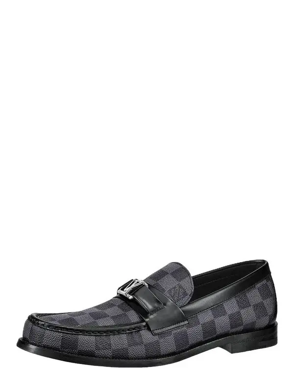LOUIS VUITTON Major Loafers - Black/grey/silver
