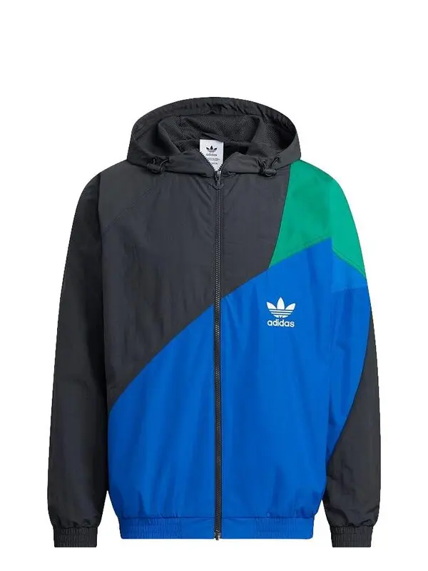 Adidas Originals Colorblock Hooded Track Jacket - Blue