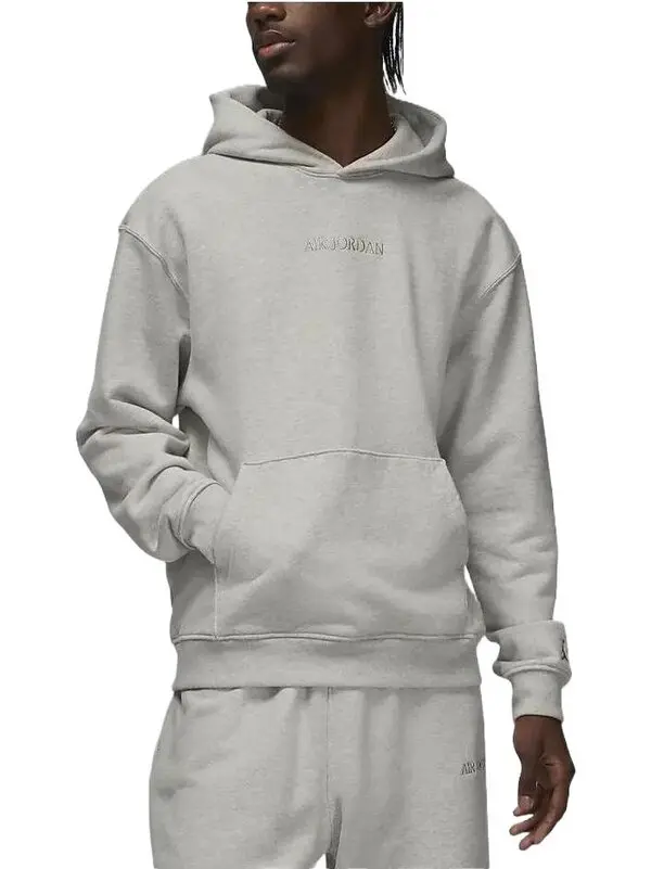 JORDAN Air Wordmark Fleece Hoodie - Grey