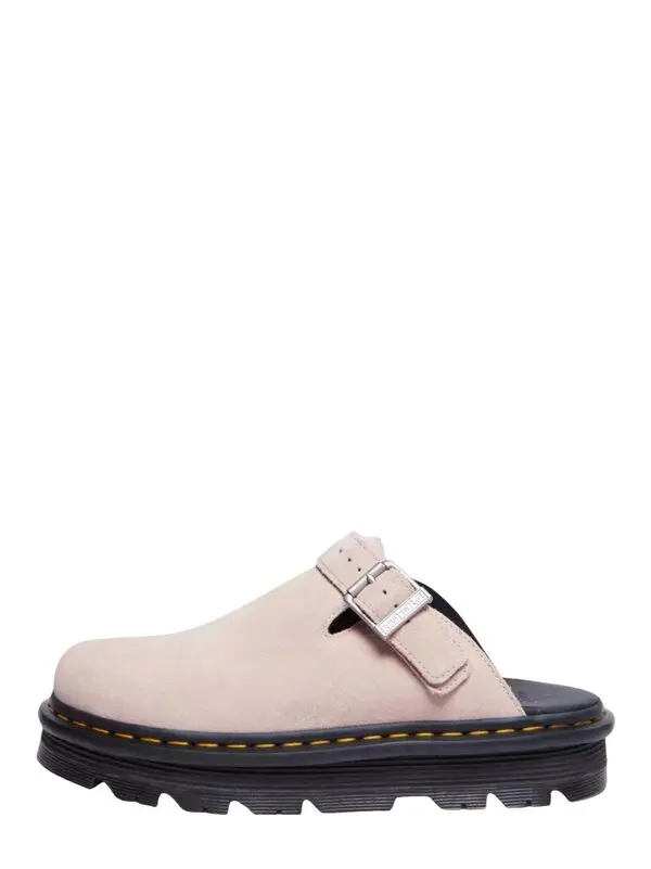 Dr. Martens Zebzag Suede Mules - Powder Pink
